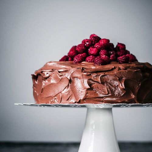 Chocolate Raspberry Birthday Cake