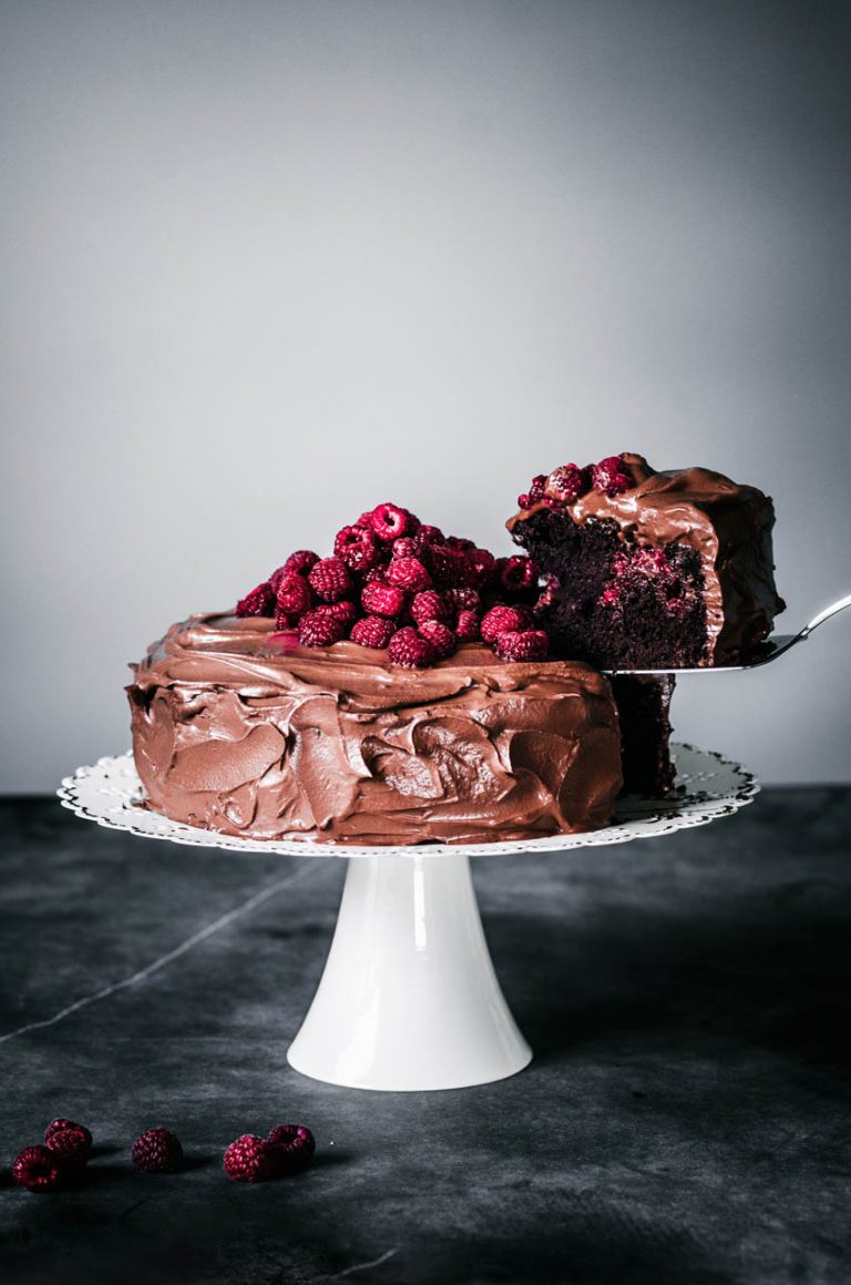 Chocolate Raspberry Cake - Occasionally Eggs