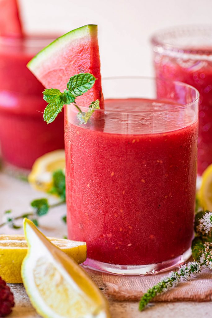Pink Power Watermelon Smoothie Juice - Occasionally Eggs