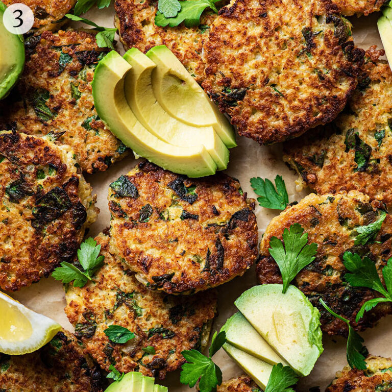 Quinoa Patties with Greens - Occasionally Eggs