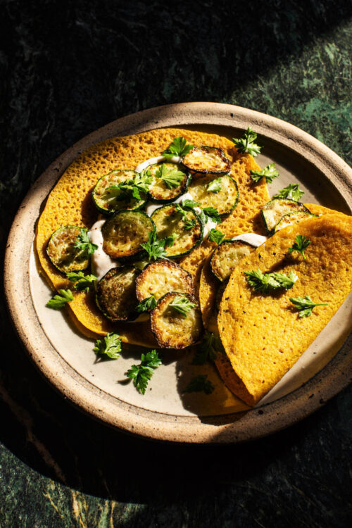 Red Lentil Pancakes - Occasionally Eggs