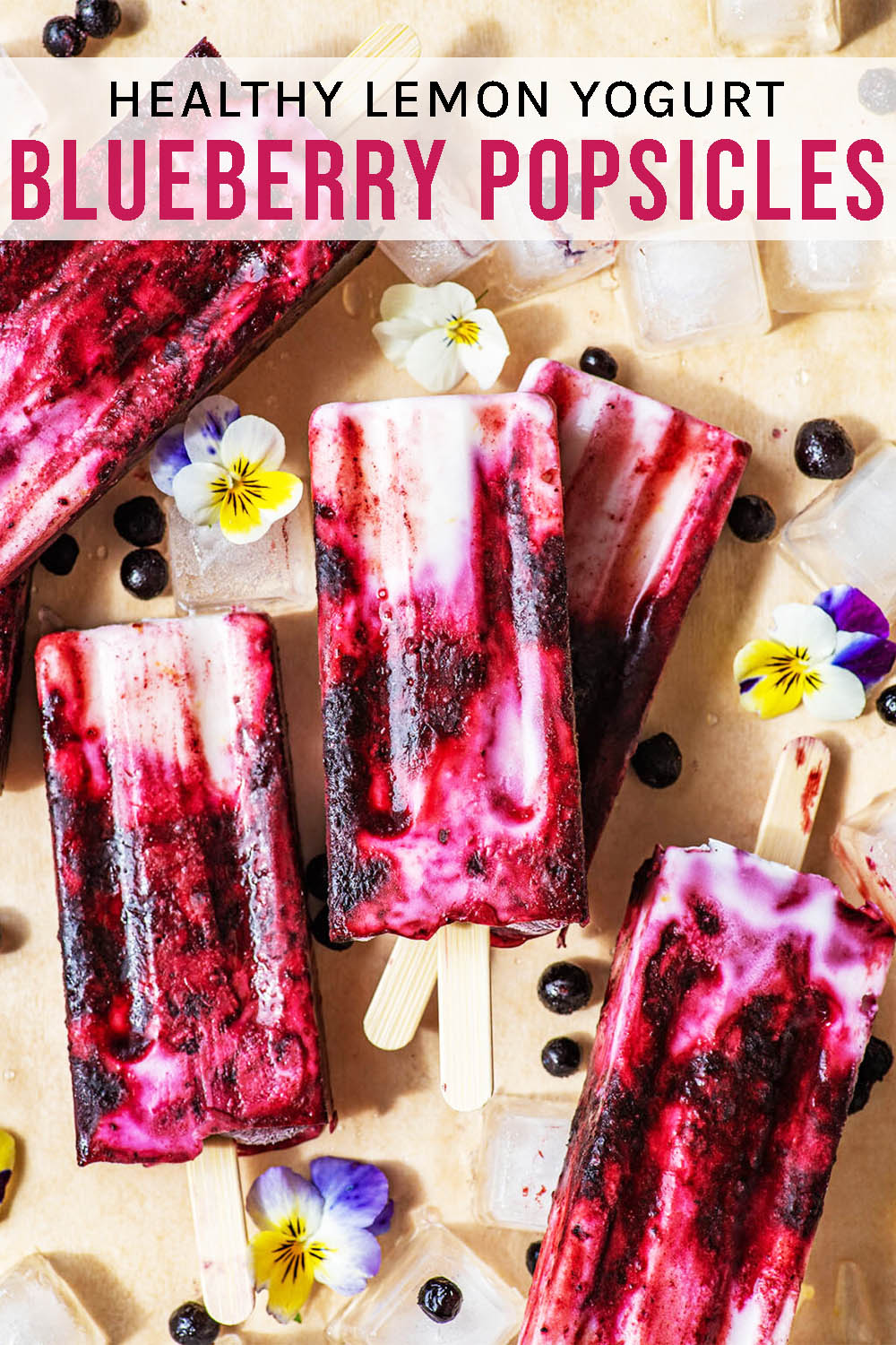 Creamy Lemon Blueberry Popsicles - Occasionally Eggs