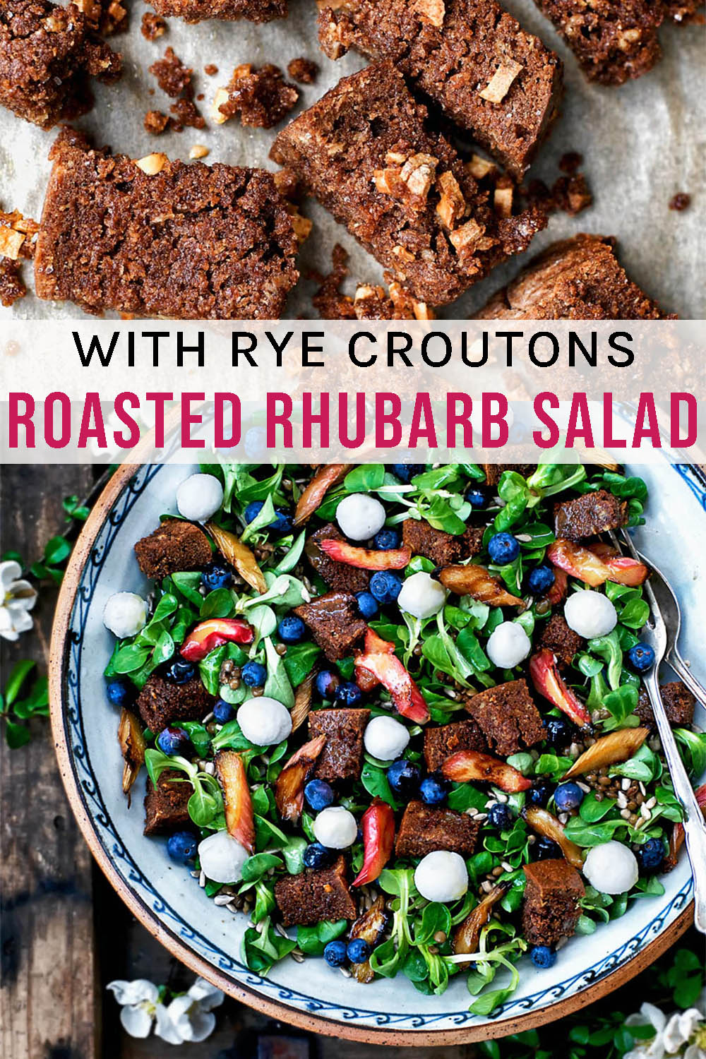 Roasted Rhubarb Salad - Occasionally Eggs