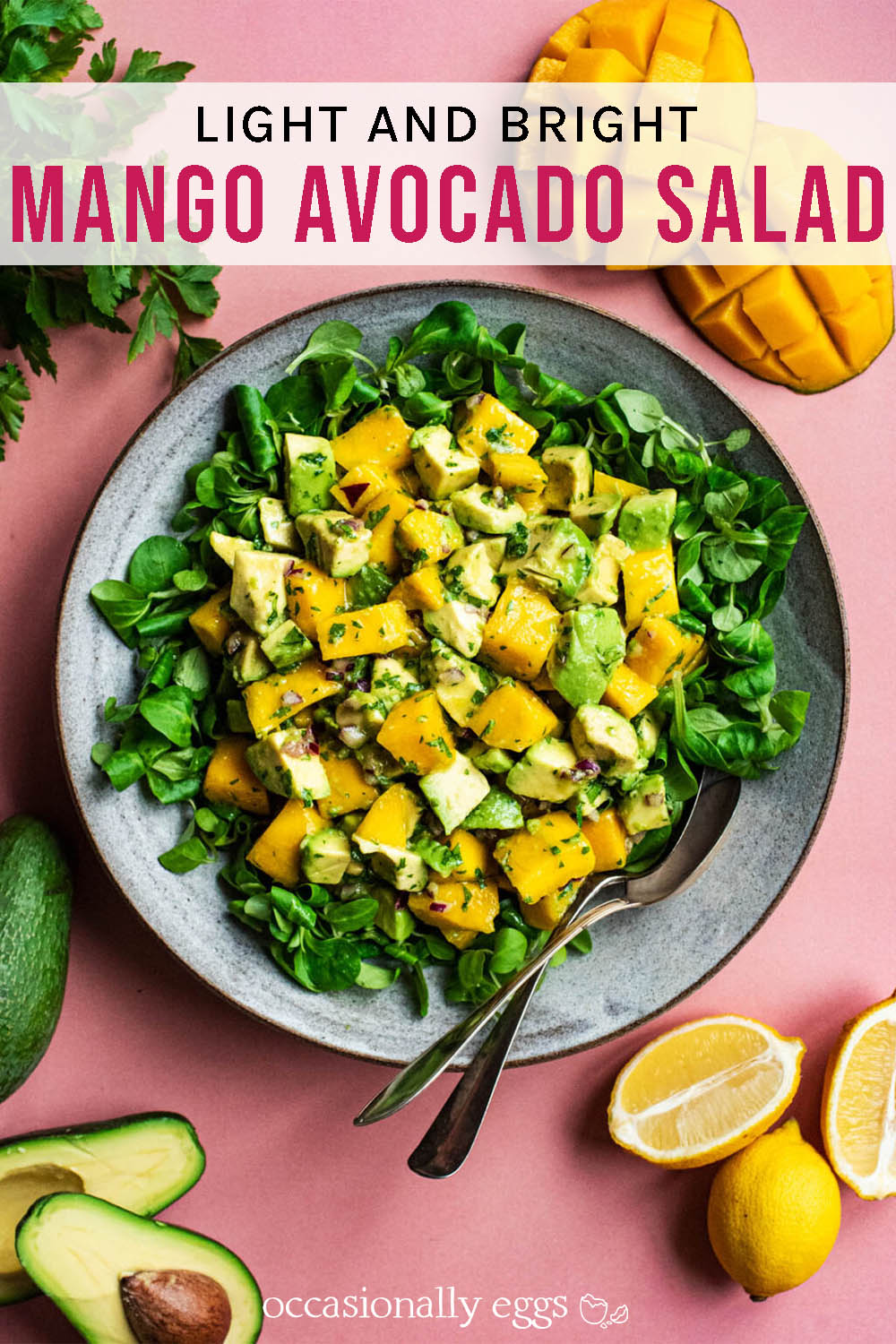 Mango Avocado Salad - Occasionally Eggs
