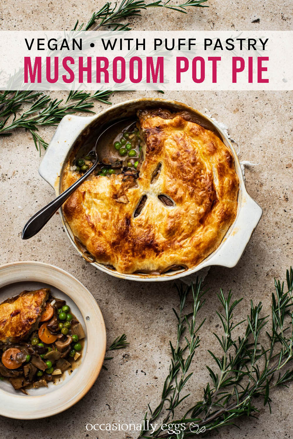 Mushroom Pot Pie (Vegan) - Occasionally Eggs