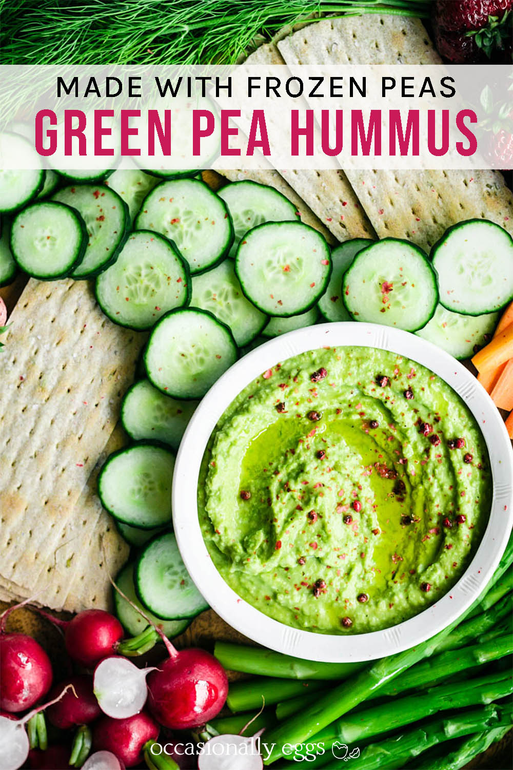 Green Pea Hummus - Occasionally Eggs