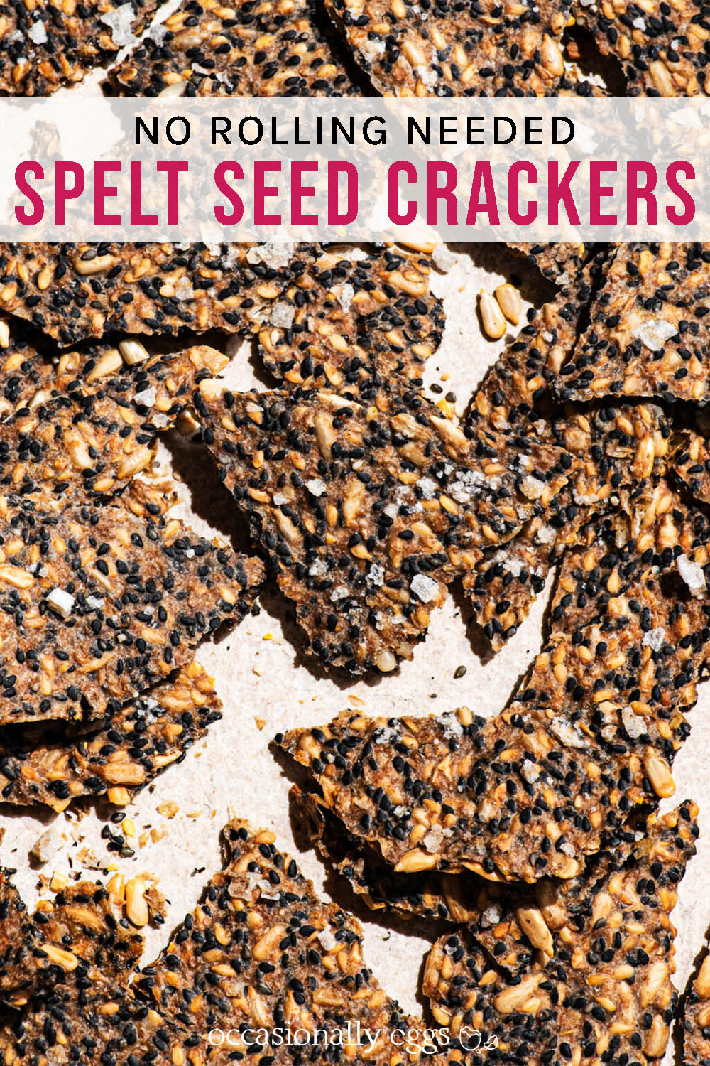 Spelt Seed Crackers - Occasionally Eggs