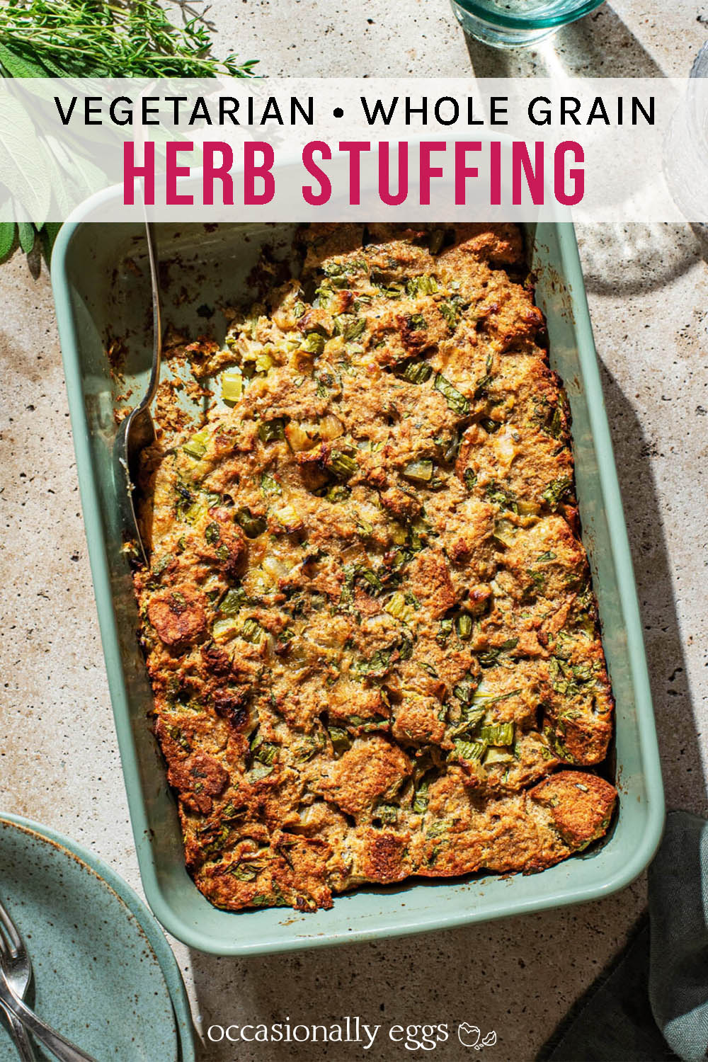 Vegetarian Herb Stuffing - Occasionally Eggs