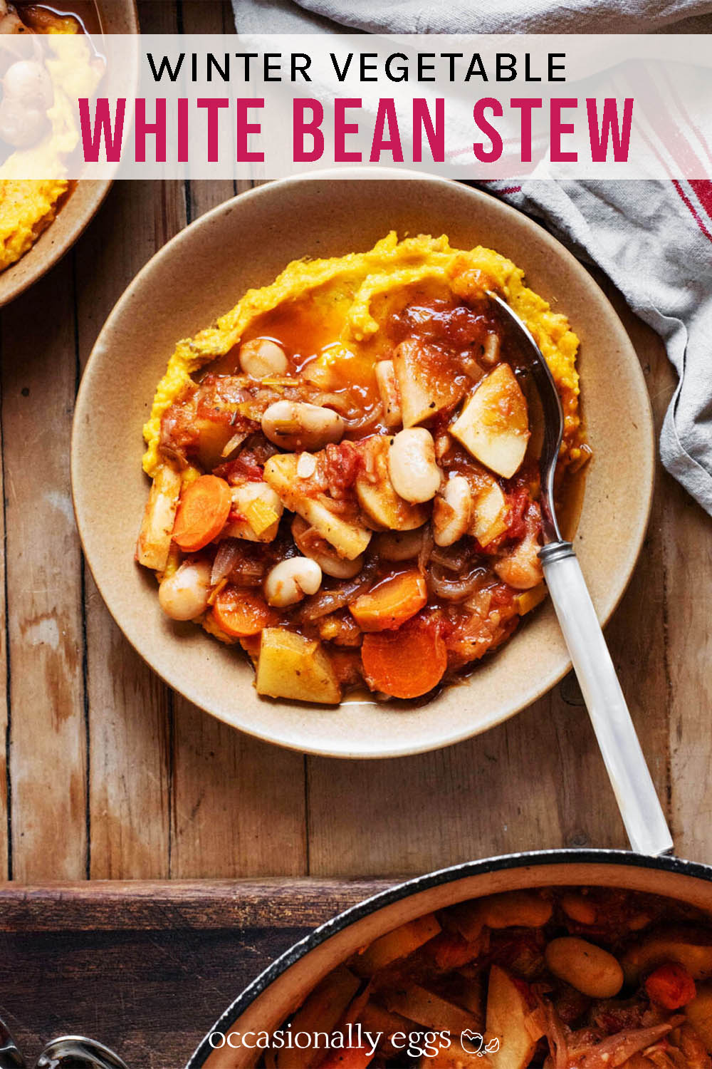 Winter Vegetable White Bean Stew - Occasionally Eggs