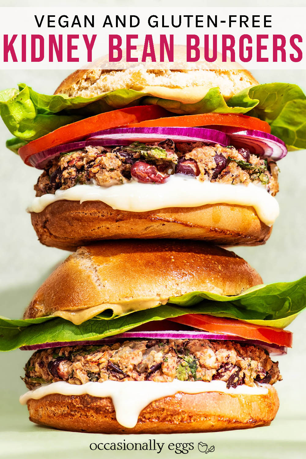 Kidney Bean Burgers - Occasionally Eggs