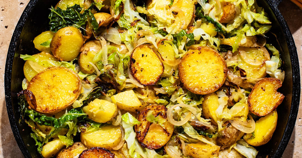 Cabbage and Potato Hash - Occasionally Eggs